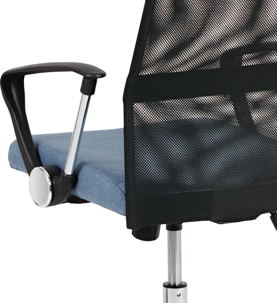 Autronic Kancelářská židle KA-E301 BLUE, modrá/černá MESH, kov