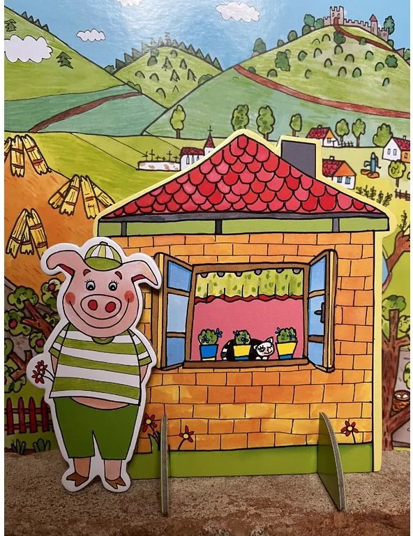 MARIONETINO Loutky a kulisy k pohádce O TŘECH PRASÁTKÁCH