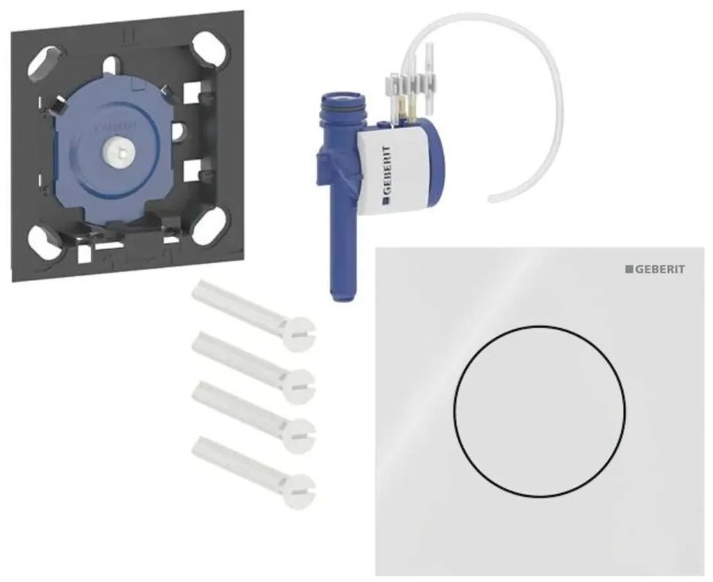 Geberit - Pneumatické ovládání splachování pisoáru typ 40, sklo/bílá 116.014.SI.1