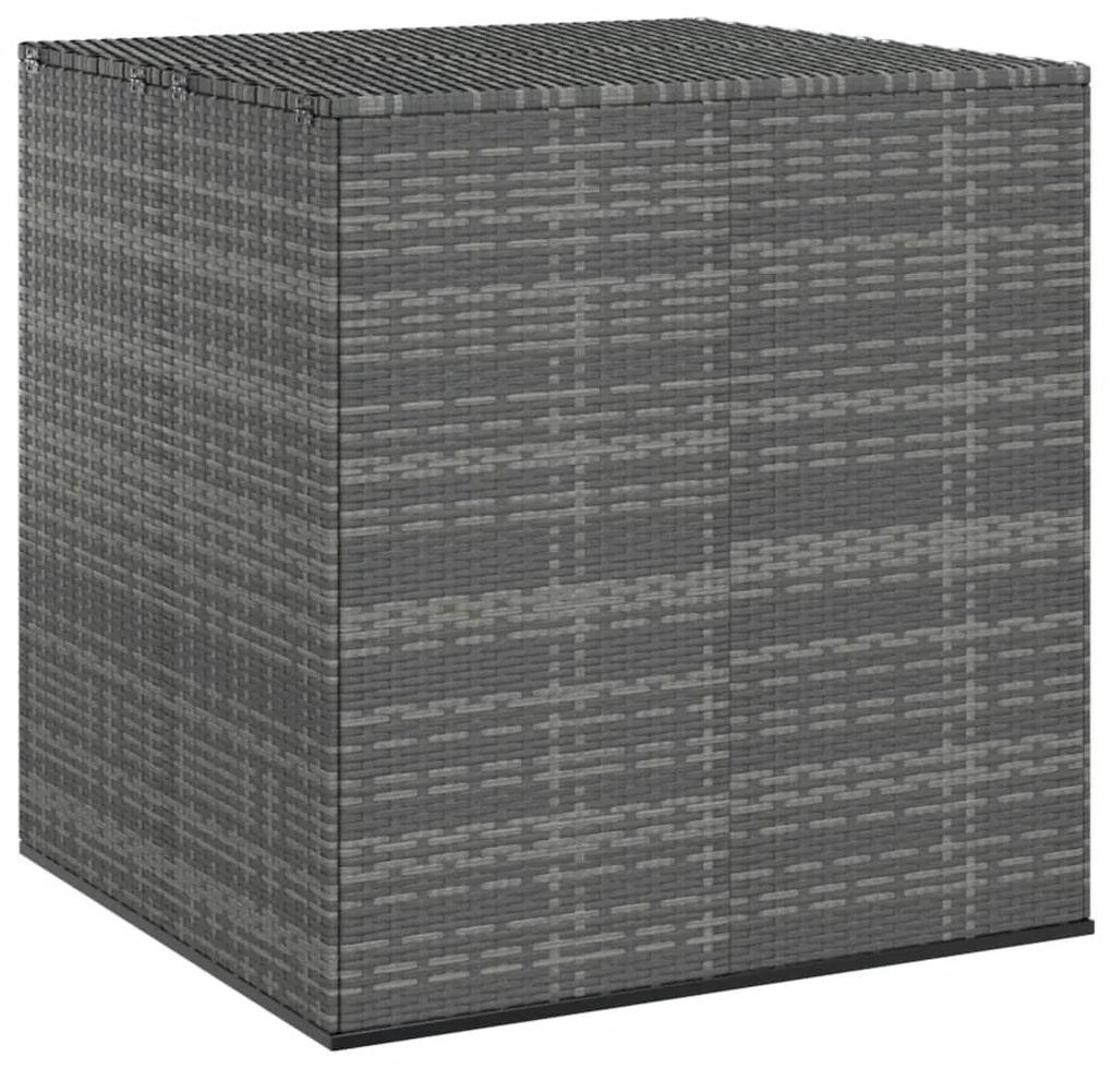 317228 vidaXL Zahradní úložný box PE ratan 100 x 97,5 x 104 cm šedý