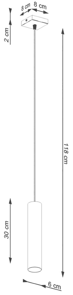 Závěsné svítidlo Lagos, 1x oranžové kovové stínítko