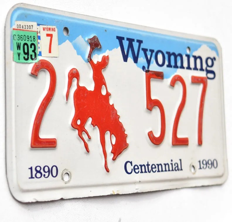 Americká SPZ Wyoming Centennial 2-527