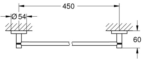 GROHE 41197DC0 - Držák na osušky START 504 mm nerez