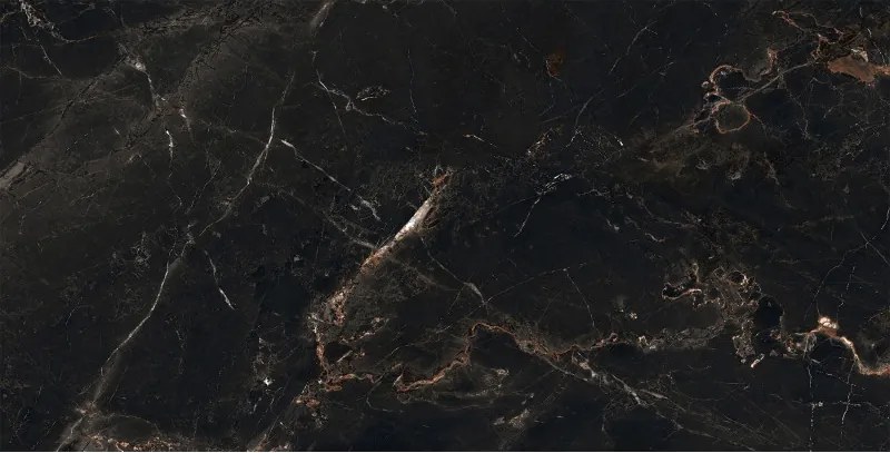 Mexen Marquino Černý glazovaný rekt. dlažba G1, podlahová a stěnová dlaždice 120 x 60 cm, vysoký lesk