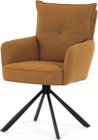 Jídelní židle Autronic žlutá látka HC-X1128 YEL2
