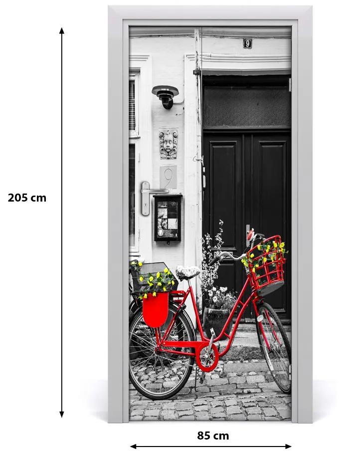 Fototapeta samolepící na dveře městské kolo 85x205 cm