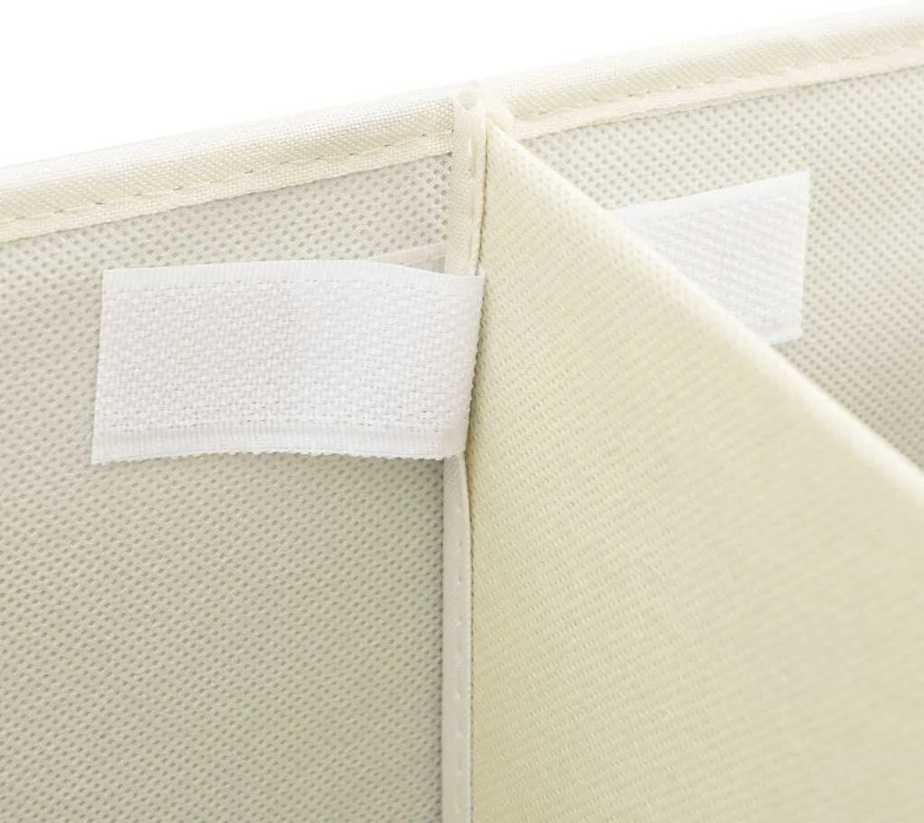 Úložný box textil 50 x 30 x 25 cm krémový 332916