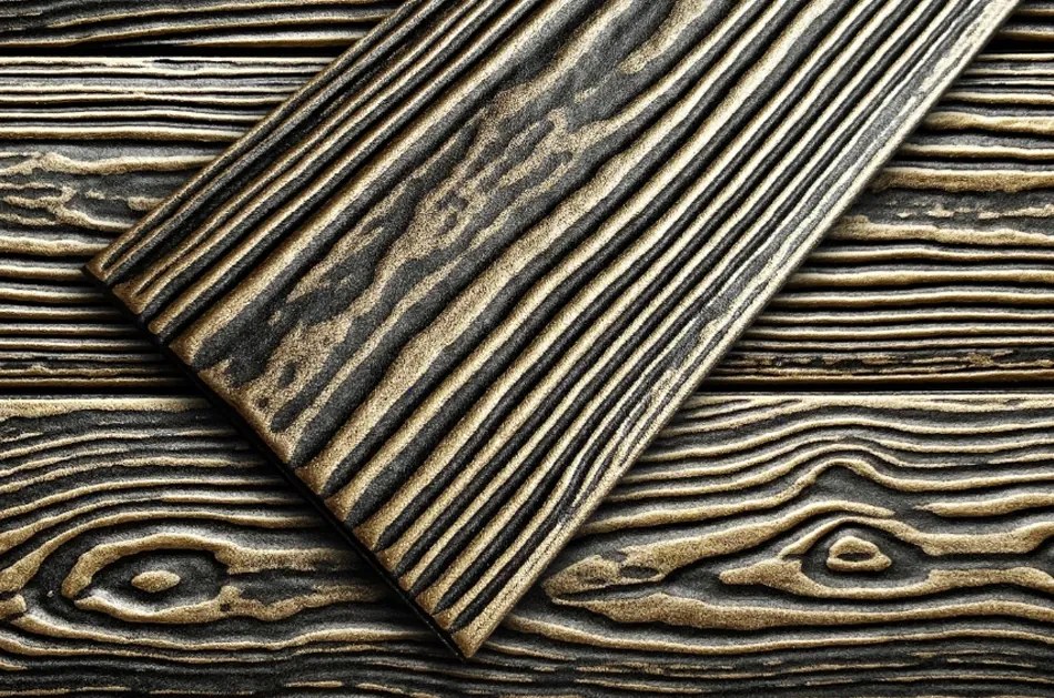 GRACE polystyrénový 3D PS obklad Deska zlato-černá, kartáčovaná, 2m²