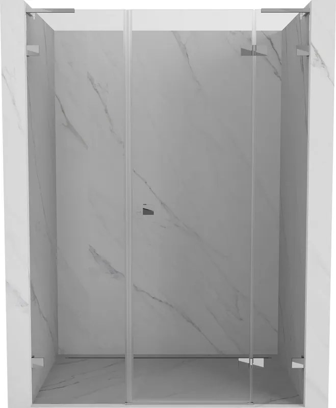 Mexen Lunar L, Otočné pravé sprchové dveře 125 cm, 8mm čiré sklo, chromový profil, 834SL-125-050-01-00-P