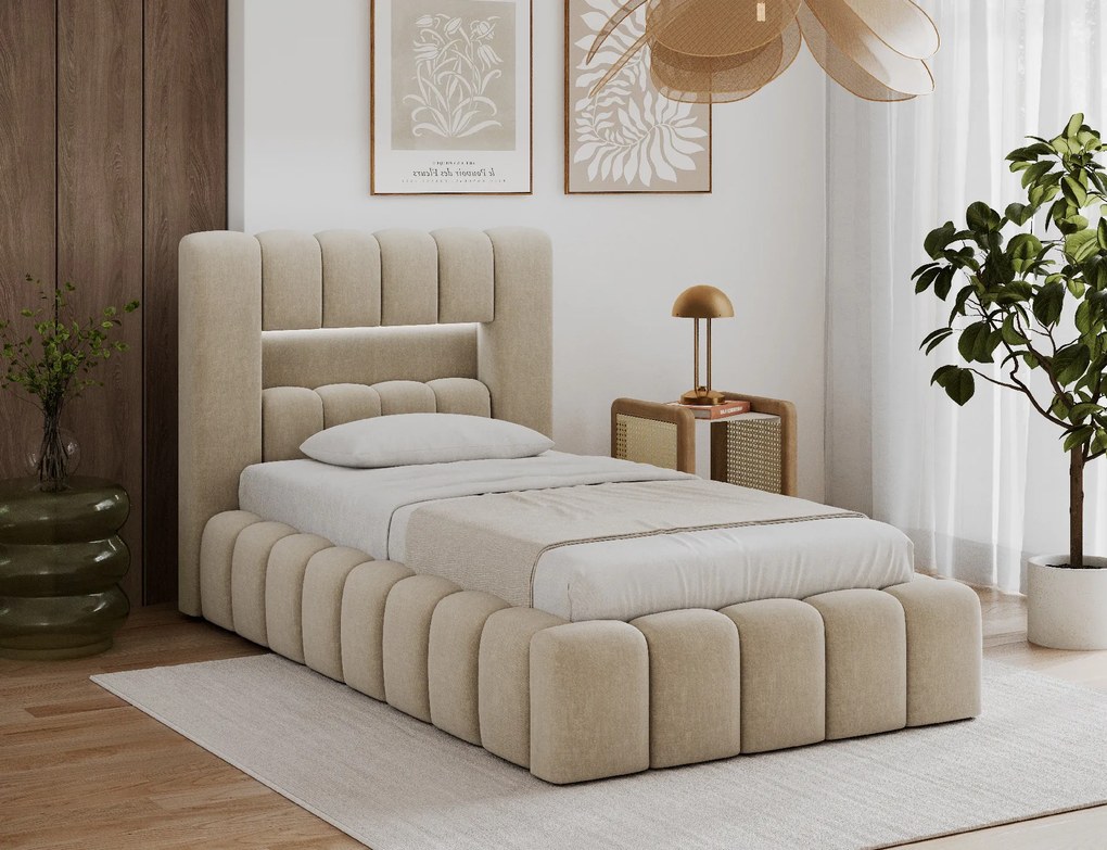 Postel Lamica 90x200 + Kovový rám/plynový výtah/kontejner