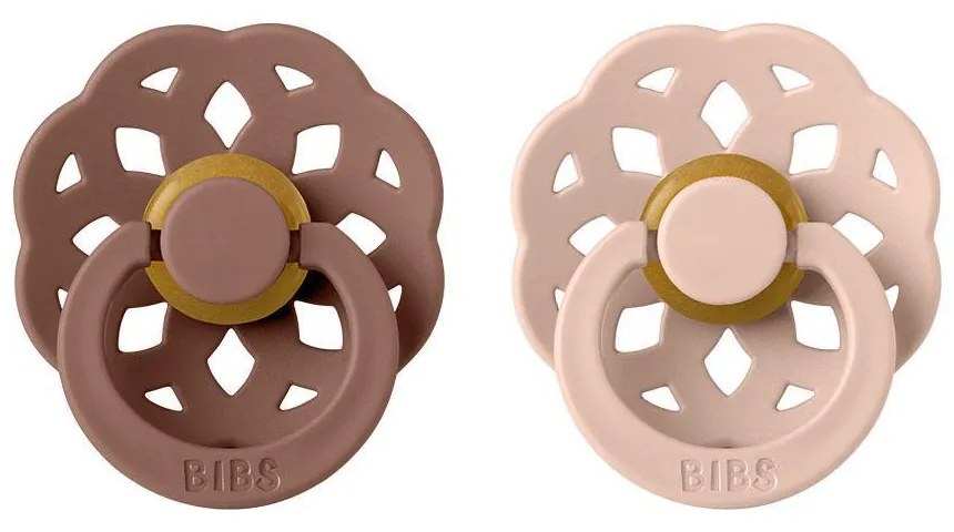 Bibs Dudlíky kaučuk 2 ks 0-6 měsíců Boheme  Cloud - Blush