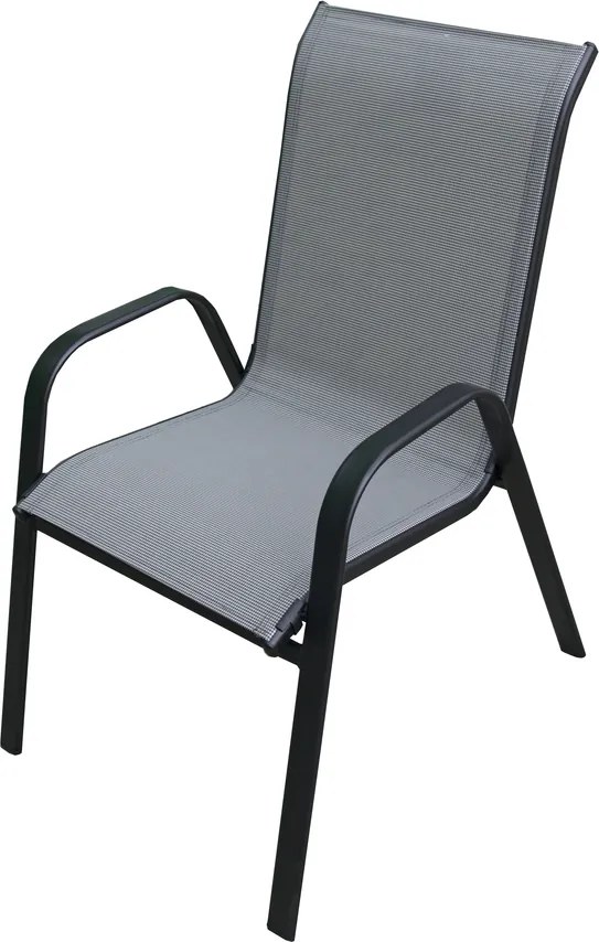 Zahradní židle XT1012C (ZWC-2429) černá / šedá