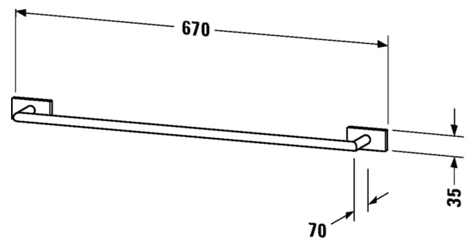 Duravit Karree - Držák na ručník, 60 cm 0099591000