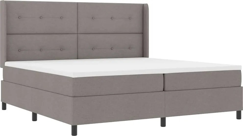 Postel s boxspringem s polštářem Taupe 200 x 200 cm textil 3341669