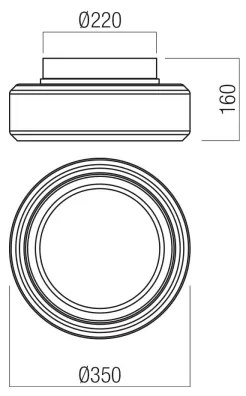 Redo 01-3589 - LED Stropní svítidlo SOLERA LED/24W/230V 35 cm CRI 93 3000/4000K