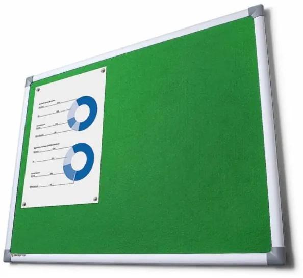 Textilní tabule SCRITTO zelená 90x120 cm