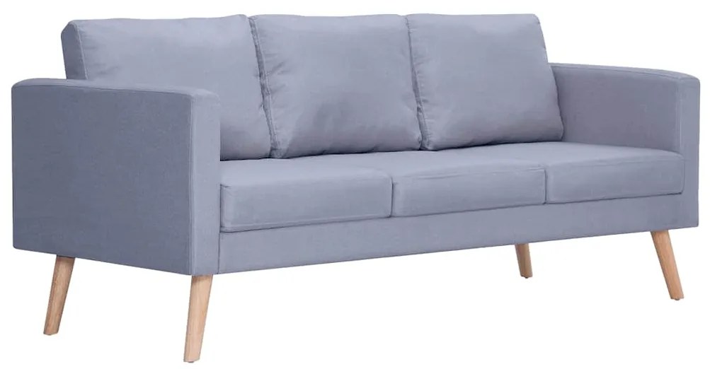 3místná pohovka textil světle šedá 242219