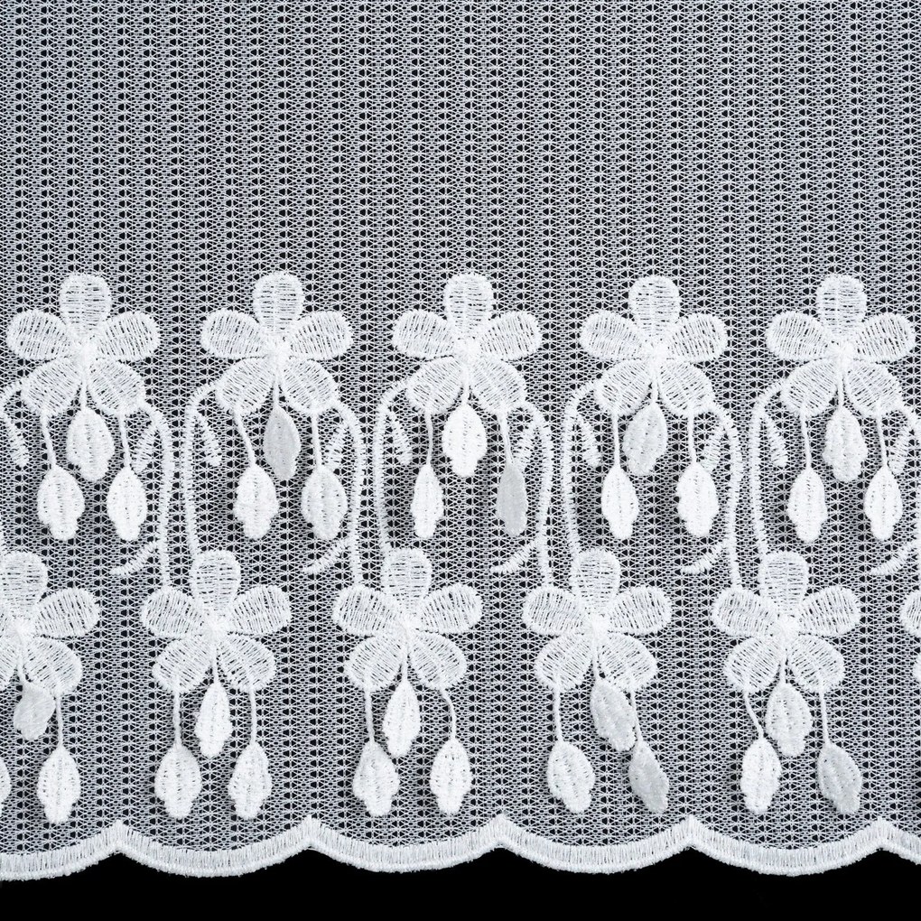 ZÁCLONA NA KROUŽCÍCH SADIE 300X150 CM BÍLÁ