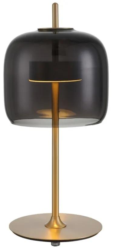OnaDnes -20% Černo-zlatá skleněná stolní LED lampa Miotto Ardolia