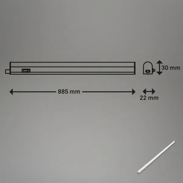 Brilo - LED Podlinkové svítidlo LED/10W/230V 4000K 87,3 cm