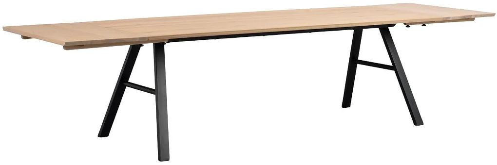 Bělený dubový jídelní stůl Rowico Hamma, 220 cm