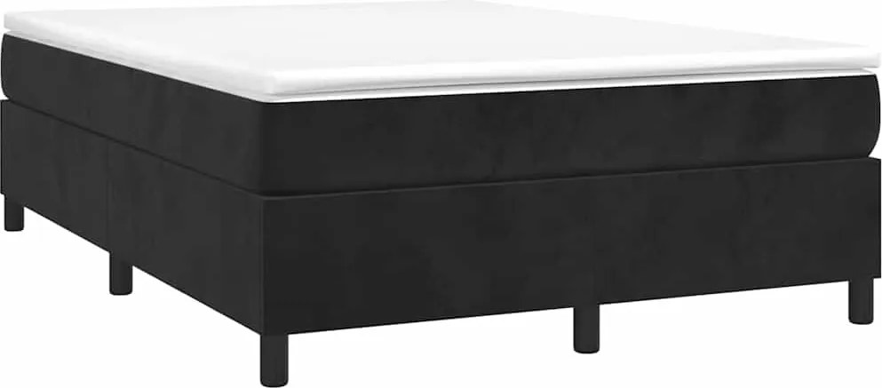 Rám postele s boxspringem černý 140 x 200 cm samet 3121122