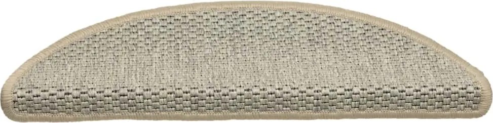 Samolepicí nášlapy na schody sisal 15ks 56x17x3cm světle zelené 326863
