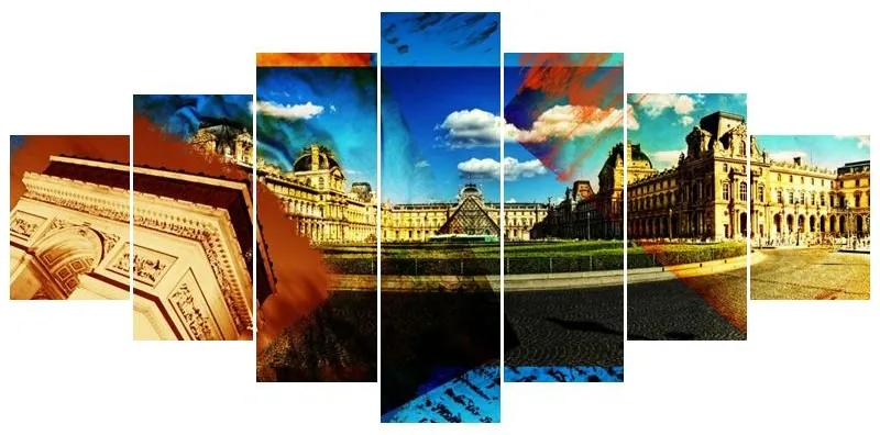 Moderní barevný obraz Louvre (210x100 cm), 40 dalších rozměrů