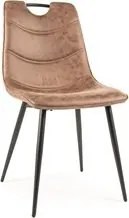 Nábytkáři ORFA TRENDY ALOE  -  jídelní židle látka HNĚDÁ  - č.212/ kov černá mat (ALOEMICBR)(S) (K150-E)AKCE ORFA ESHOP