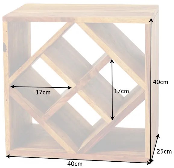 Regál na víno Louis 40 cm Sheesham