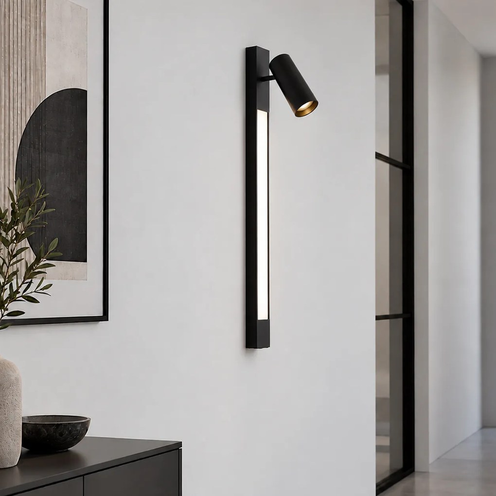 Jackle Smart Wall Spot: Black, Tiltable, Wi-Fi GU10 Included