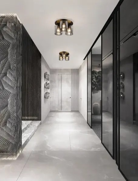 Černo designové stropní svítidlo Mirbi