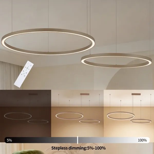 Brilagi - LED Stmívatelný lustr na lanku PORTOFINO LED/98W/230V béžová + DO