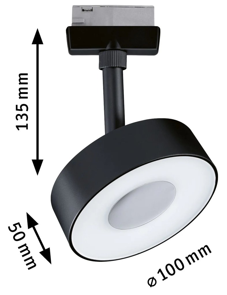 Paulmann 95595 Circle, spot pro Urail system, 1x5W LED 4000K, tříkrokové stmívání, černá