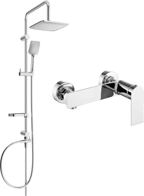Mexen Sven sprchový set s dešťovou sprchou a sprchovou baterií Zero, chrom -71140262-00