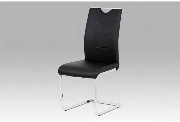 Jídelní židle DCL-411 BK černá koženka / chrom