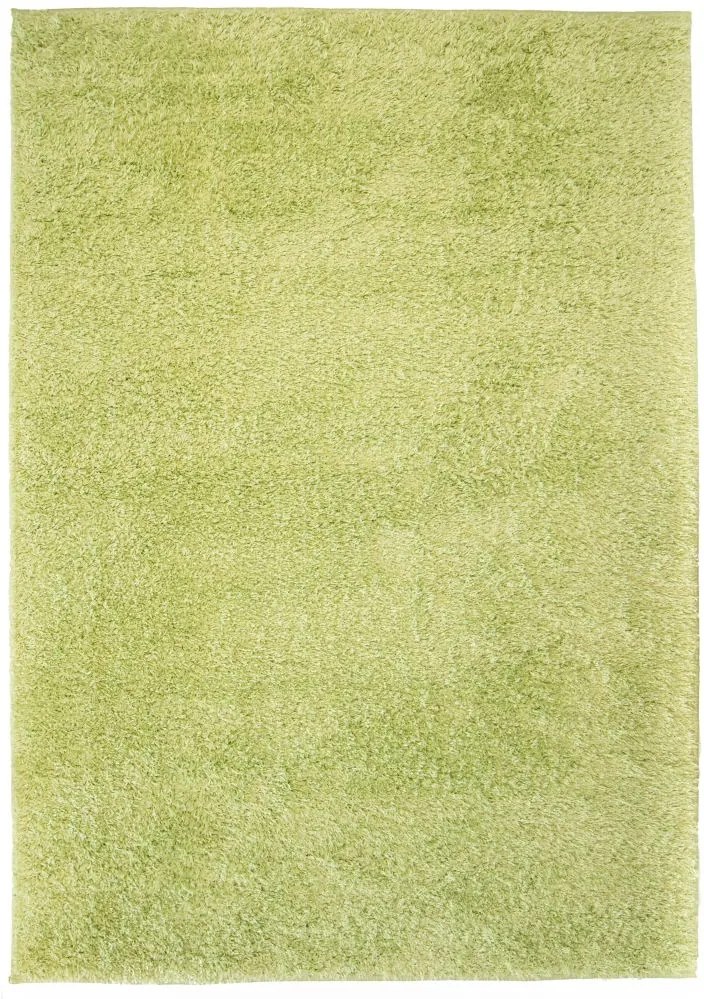 Kusový koberec s vysokým vlasem - zelený | 160x230 cm