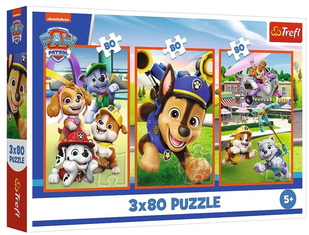Trefl Puzzle 3x80 Psí gang Tlapková patrola/Paw Patrol  18x27,5cm v krabici 29x19x4cm