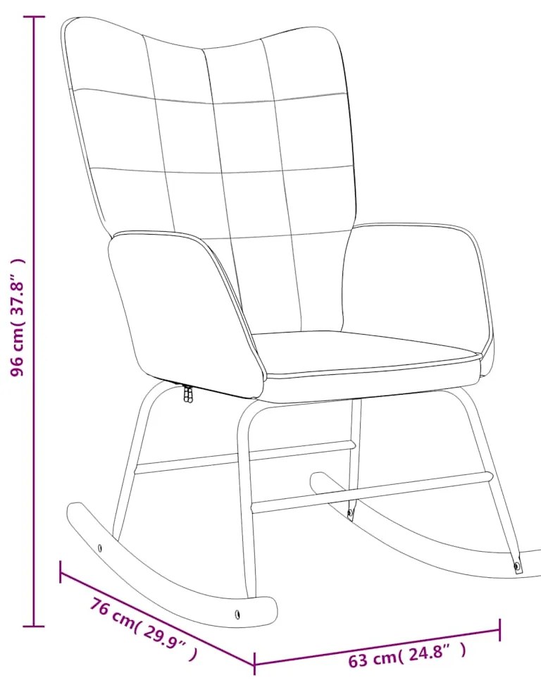 vidaXL Marketos Houpací křeslo taupe textil