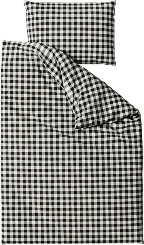 Bavlněné povlečení NORDIC CHECK tmavě šedé Rozměr povlečení: 70 x 90 cm | 140 x 200 cm