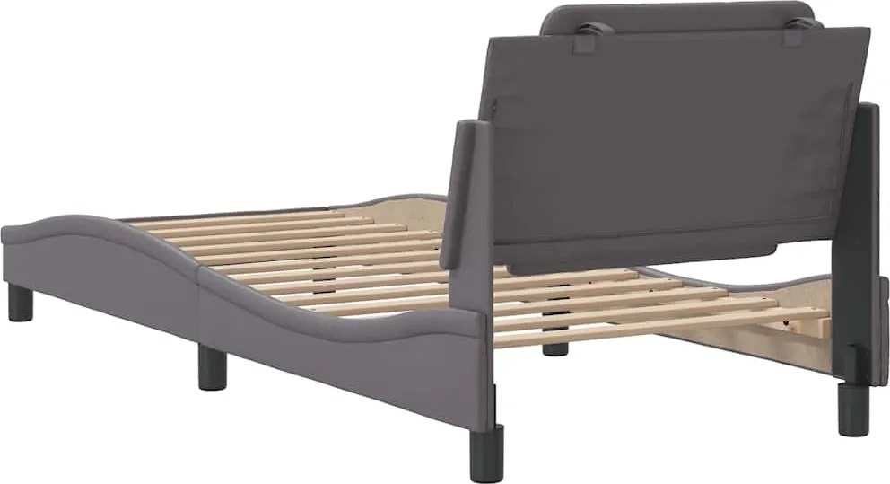 Rám postele bez matrace Zadar šedý 100x200 cm umělá kůže 3208166