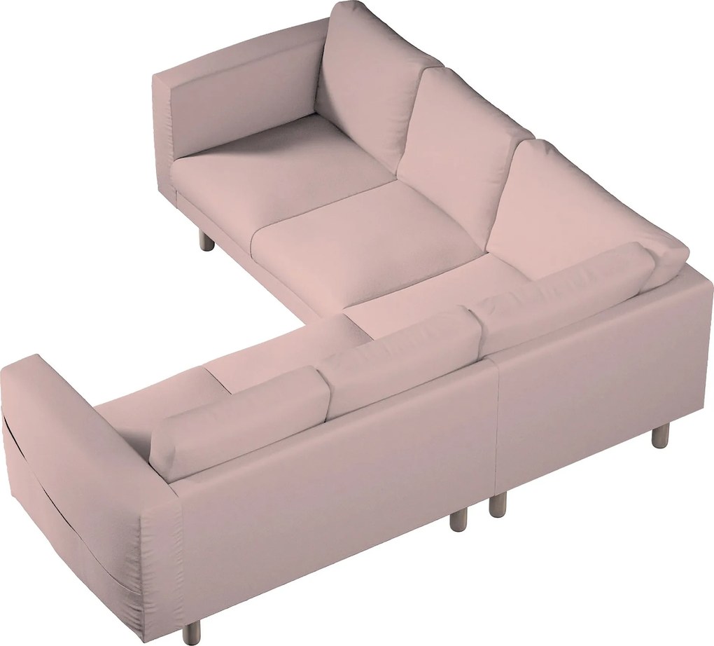 Potah na pohovku IKEA Norsborg rohová 4-místná barva růžová látka pletený vzor