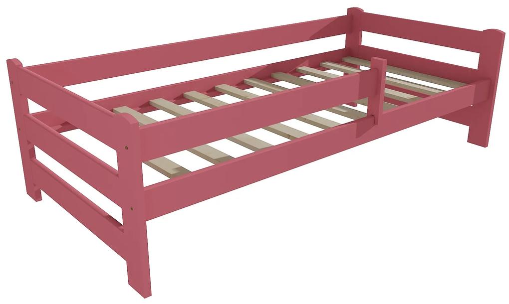 Vomaks Dětská postel DP 019 se zábranou Rozměr: 80 x 200 cm, Barva: moření olše