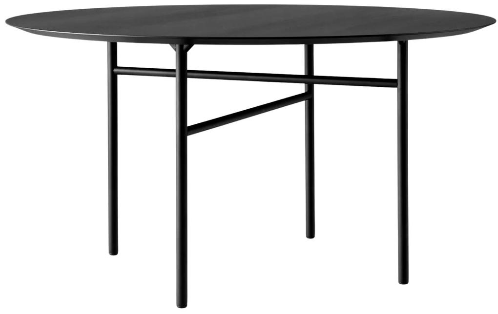 OnaDnes -20% Audo CPH Černý kulatý dubový jídelní stůl AUDO SNAREGADE 138 cm