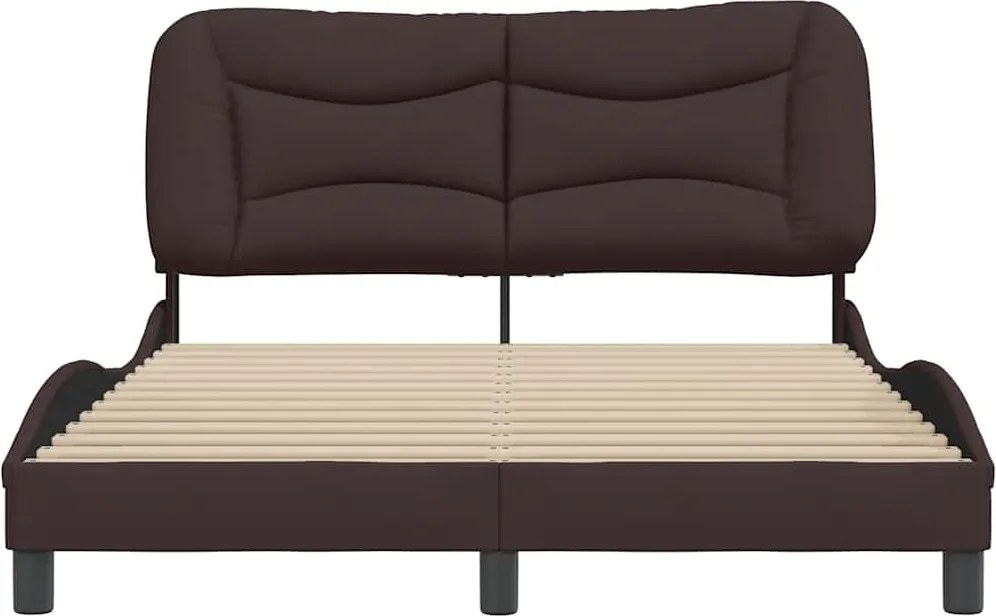 Rám postele bez matrace Hvar tmavě hnědá 120 x 200 cm textil 3207761
