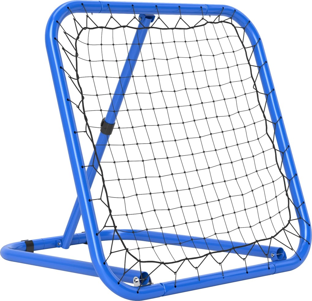 HOMCOM Fotbalový Rebounder, Odrazová Zeď s Kolíky, Nastavitelný v 5 Krocích, Přenosný, Odrazová Brána, Nastavitelná Fotbalová Brána pro Dospívající, O