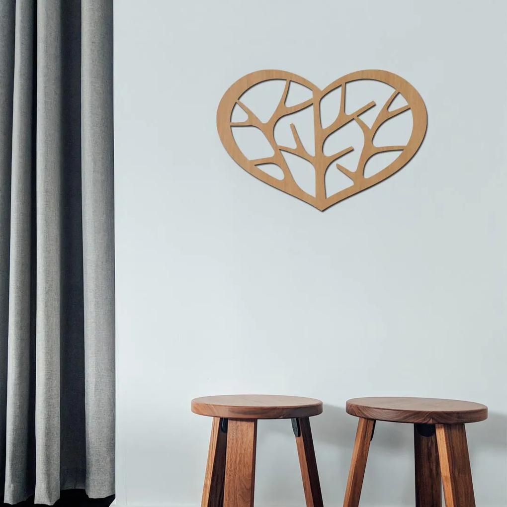 dřevo života Dřevěné srdce - STROM Barevný vzor: Buk, Rozměry (cm): 60x40