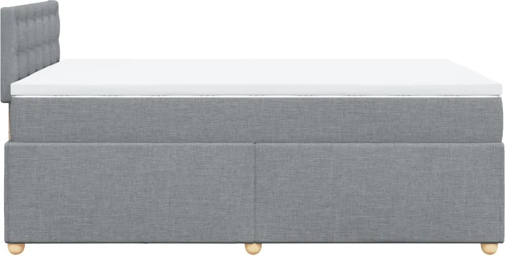 Box spring postel s matrací světle šedá 120x190 cm textil 3288933