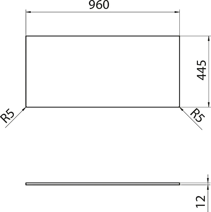 Sapho Odetta deska 96 x 44 cm bílá mat DTR96-0101