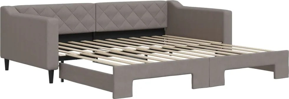 Válenda s přistýlkou taupe 100 x 200 cm textil 3197434
